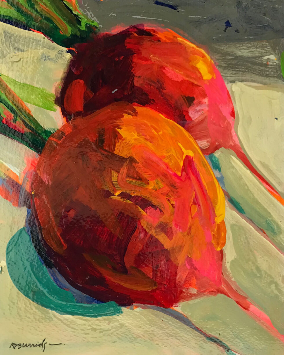 Small Original Paintings Farmer’s Market | Robert Burridge Studio